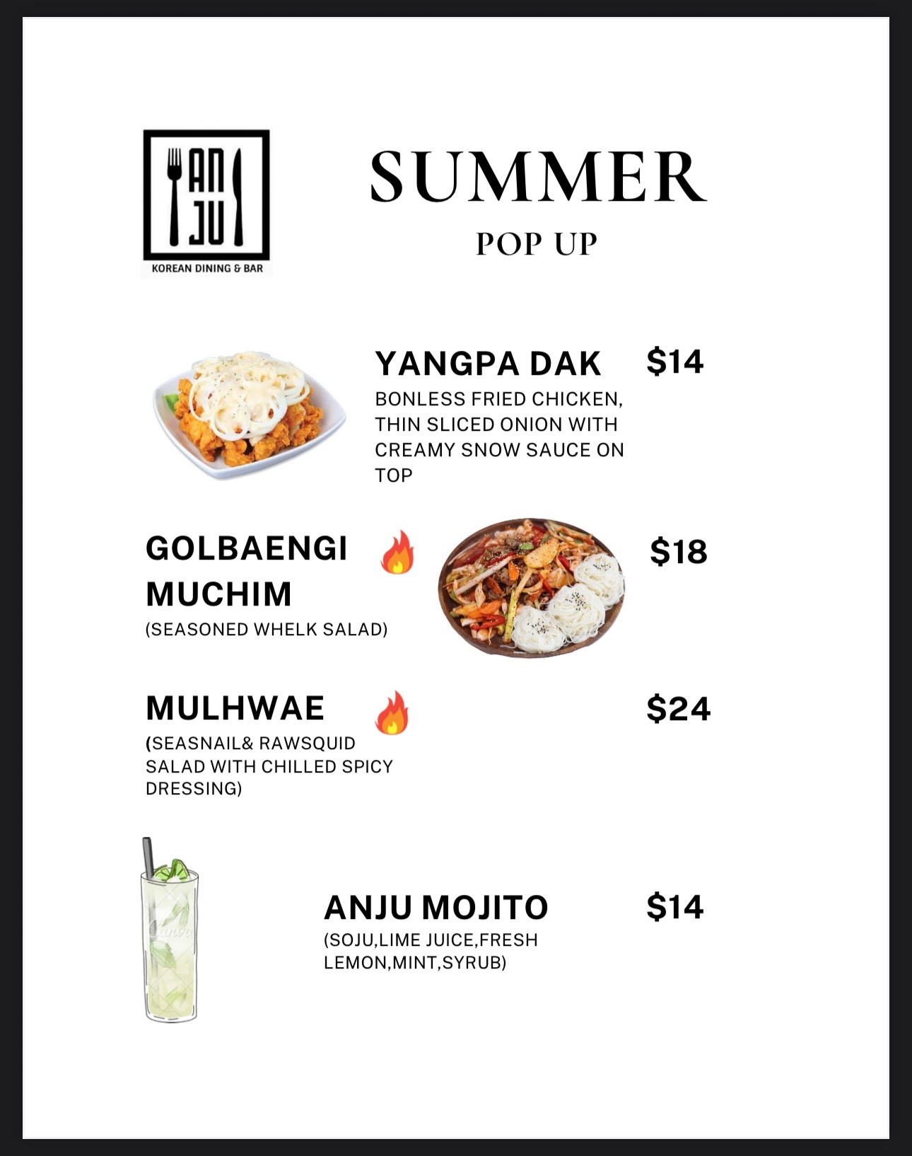 Menu – ANJU Charlotte